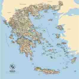 Χάρτης Ελλάδας με νομούς - Χάρτες τοίχου: