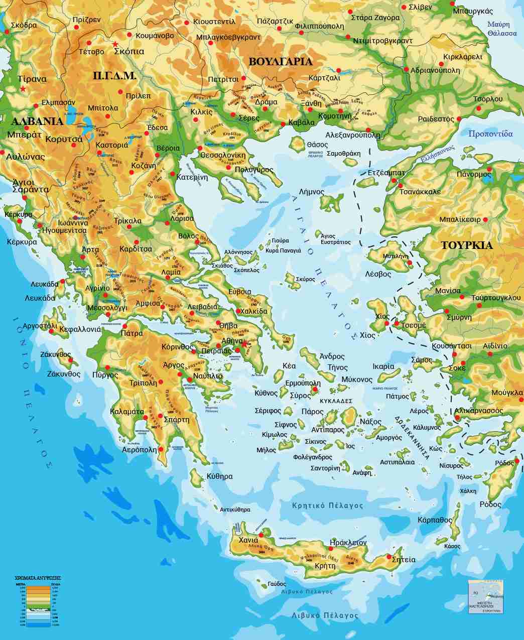 Γεωφυσικός χάρτης Ελλάδας Κ.GR86 - Χάρτες τοίχου: