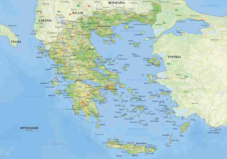 Χάρτης Ελλάδας με νομούς - Χάρτες τοίχου: