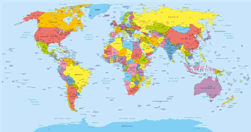 Μεγάλος Παγκόσμιος Χάρτης WW-P14 - Χάρτες: