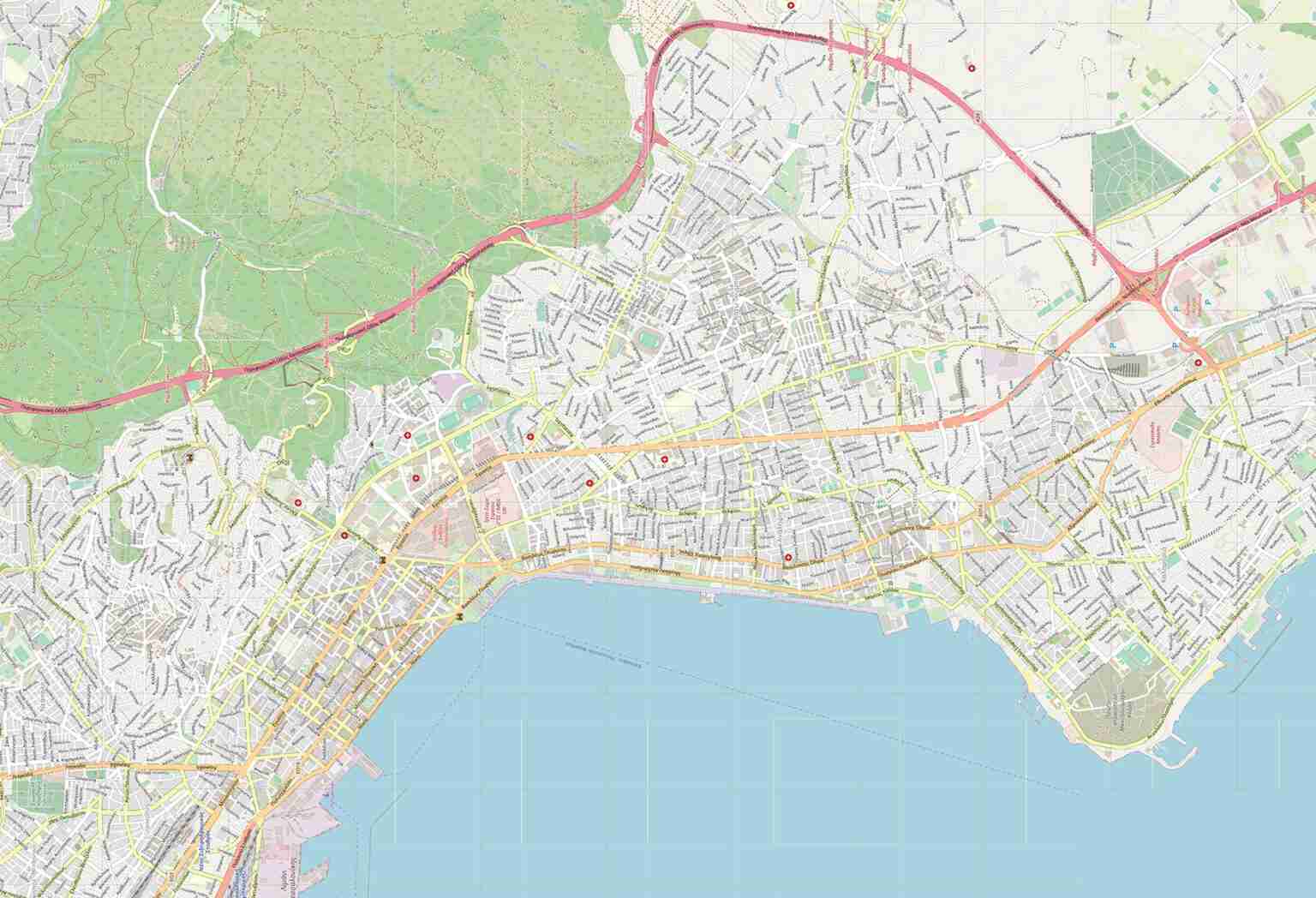 Αναλυτικός χάρτης Θεσσαλονίκης με οδούς 170x116 - Χάρτες: